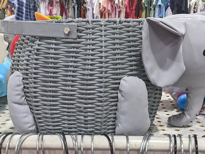 Not just a basket, but an elephant-shaped storage solution that Marie Kondo would approve of – organization with personality!
