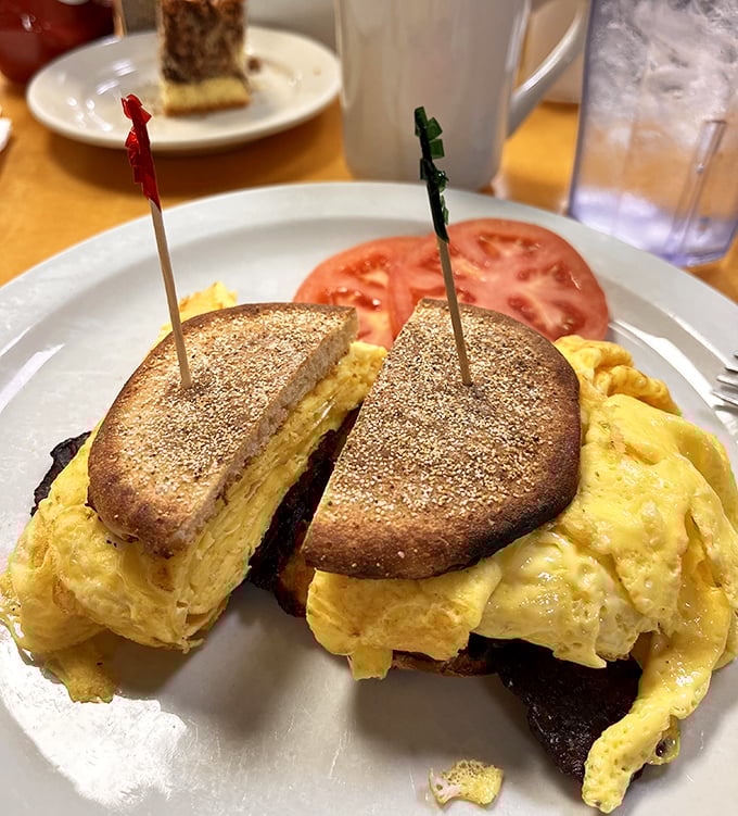 This breakfast sandwich doesn't just start your day—it sets the bar so high your lunch will need therapy to compete.