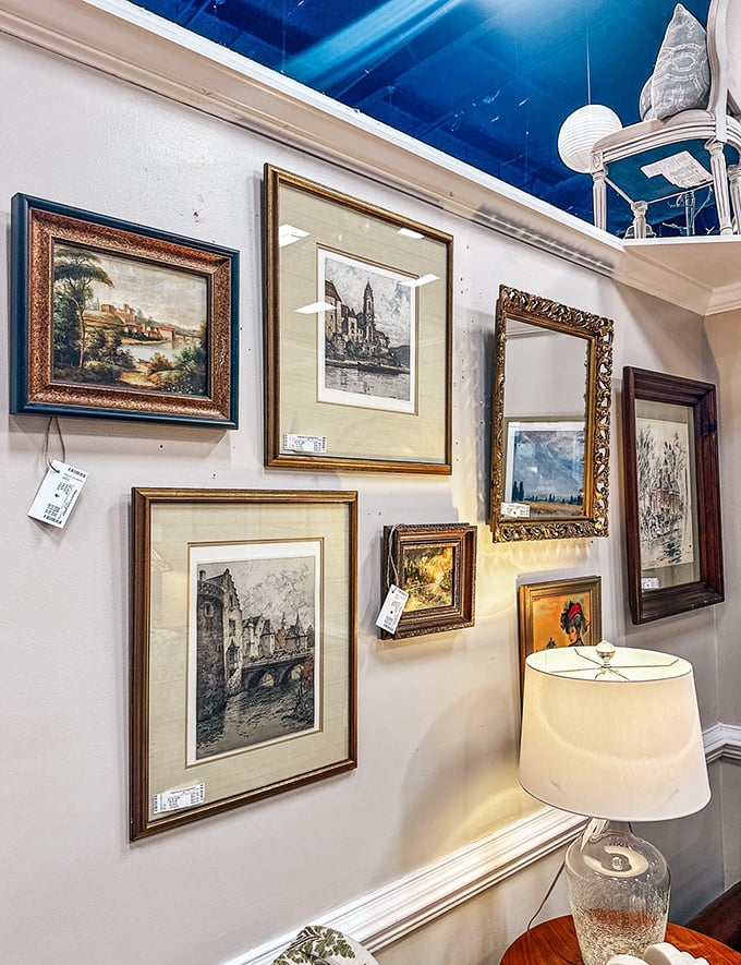 A gallery wall in the making! These framed landscapes and architectural prints are just waiting to class up your hallway or home office.