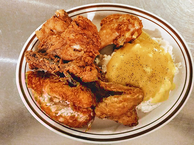Fried chicken and mashed potatoes – comfort food so genuine it could make a therapist jealous of its effectiveness.