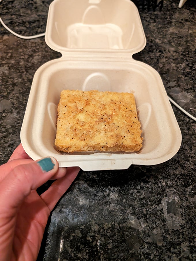Plot twist: the tofu's actually crispy and delicious – somewhere, your vegetarian friend just felt vindicated.