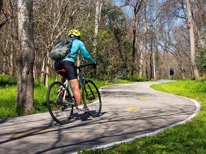 Kerrville's extensive trail system offers cyclists scenic routes through shaded woodlands – perfect for those "not getting any younger" knees.