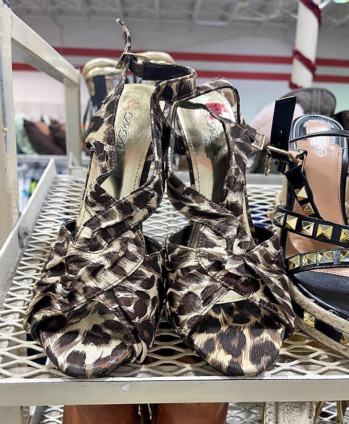 Leopard print heels with attitude to spare. These shoes have stories to tell—most of them probably shouldn't be repeated in polite company. 