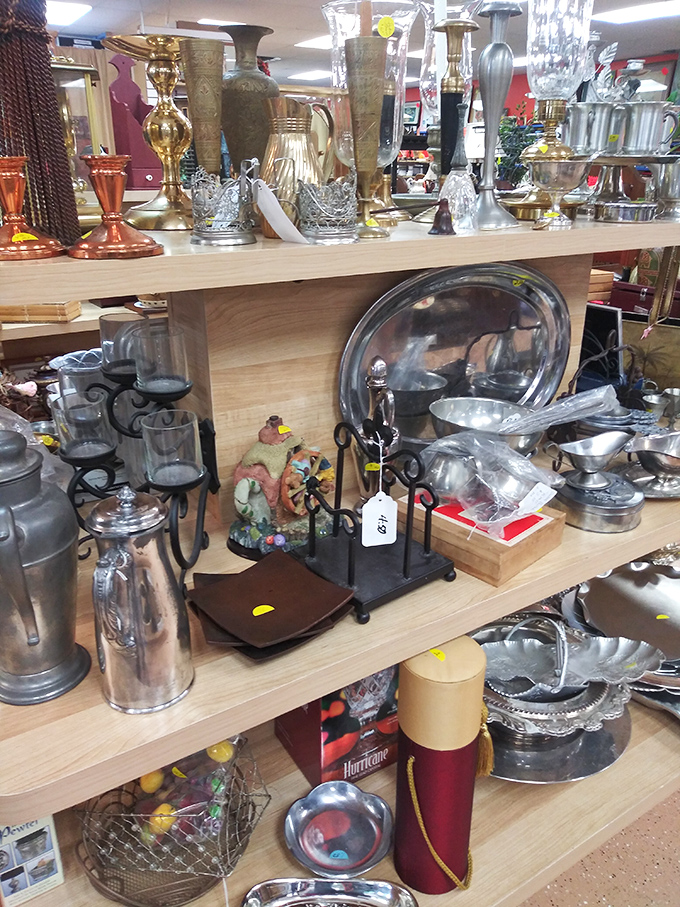 Silver serving pieces and crystal decanters stand ready for their encore performance at your next dinner party.