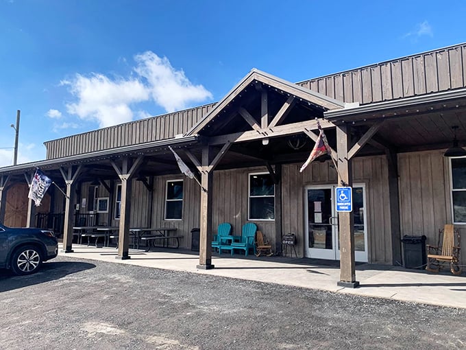 Hostetler's Country Market doesn't need neon signs or flashy displays—just solid craftsmanship and a porch that practically demands you sit awhile.