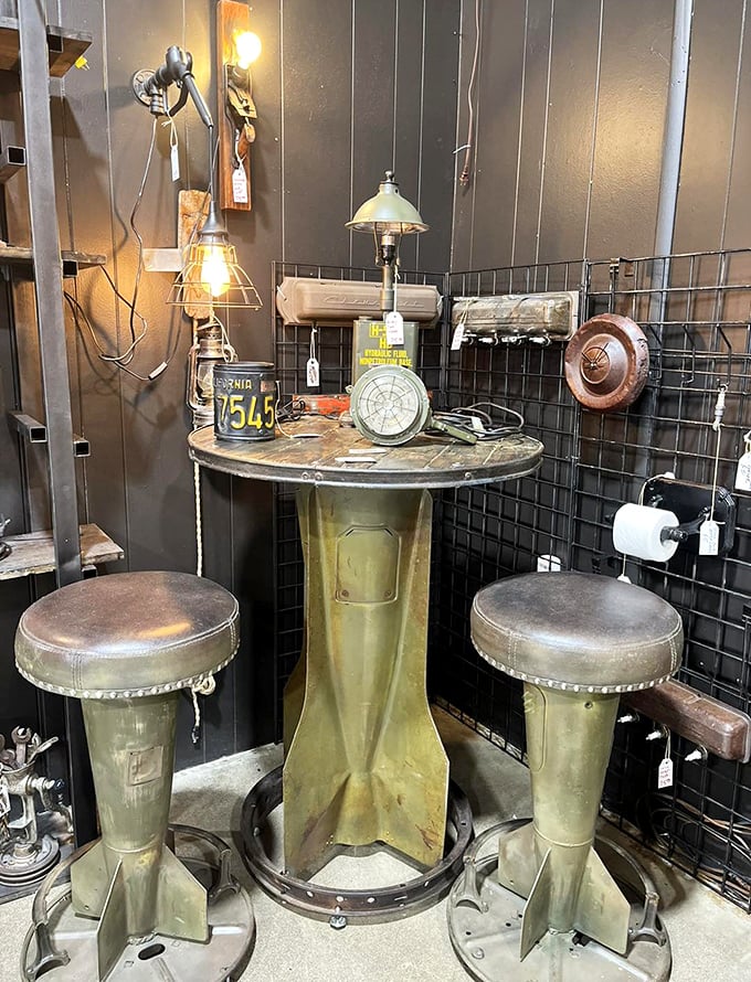 These repurposed industrial pieces prove that before "upcycling" was trendy, things were just built to last forever.
