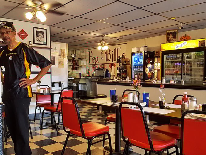 The diner's interior isn't designed by some hip restaurant consultant—it evolved naturally, like the best conversations over coffee.