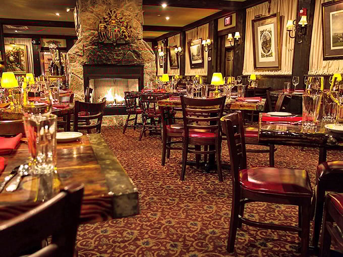 The stone fireplace anchors the room like a wise elder, having witnessed countless proposals, celebrations, and "just because" Tuesday dinners.