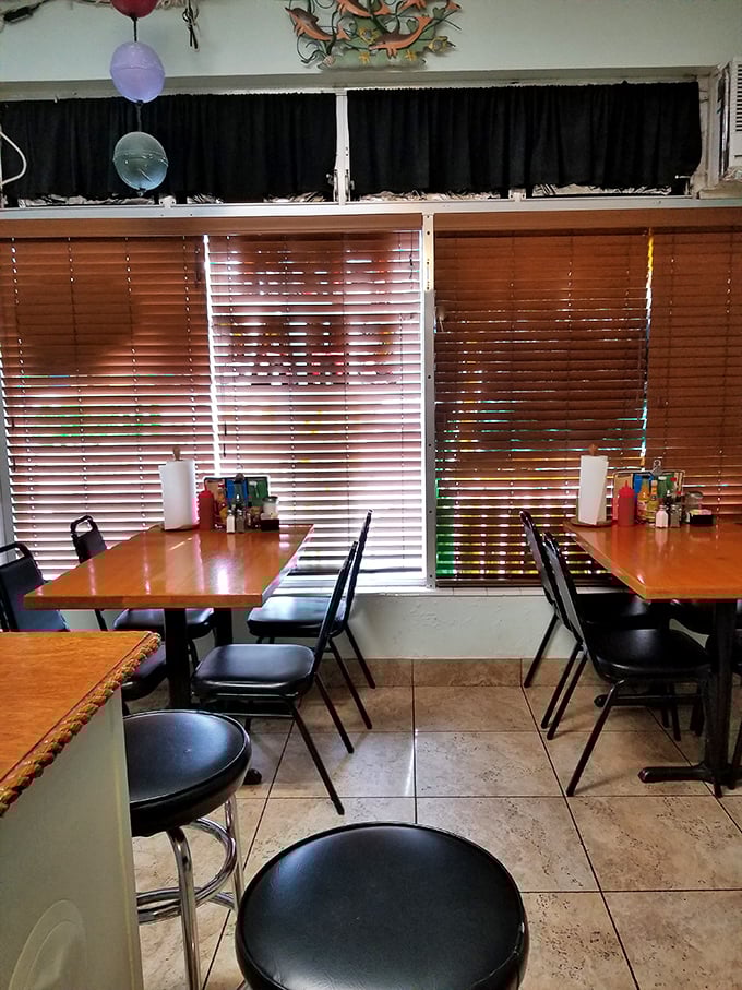 The dining area feels like the captain's quarters of a beloved fishing vessel – comfortable, unpretentious, and ready for serious eating.