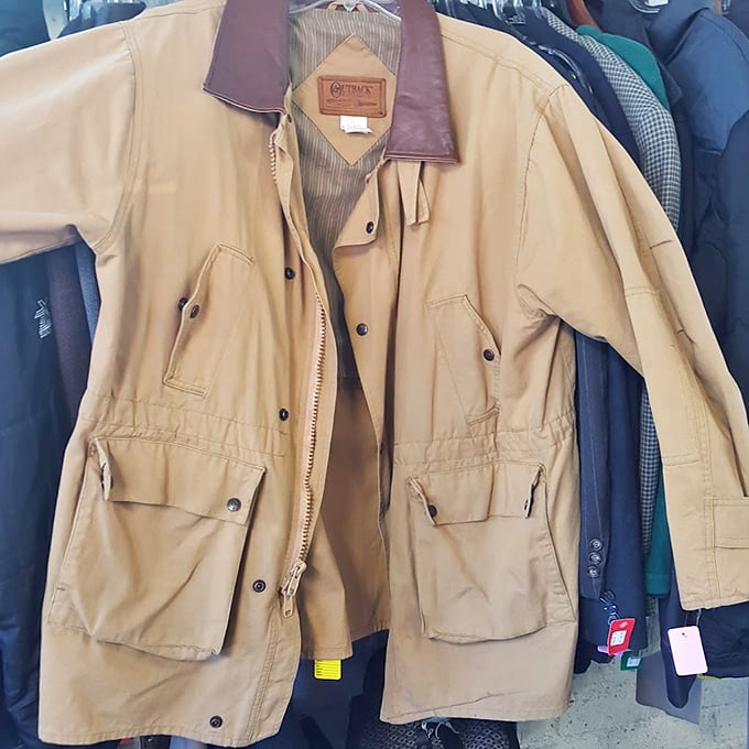 That perfect safari jacket hanging among everyday options, just waiting for someone to discover it and build an entire personality around it.