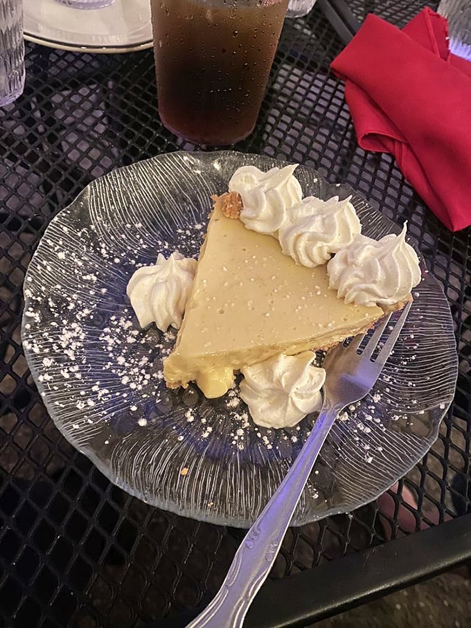 Key lime pie that strikes that perfect balance between sweet and tart—like sunshine on a plate, even during Wisconsin's snowiest months.