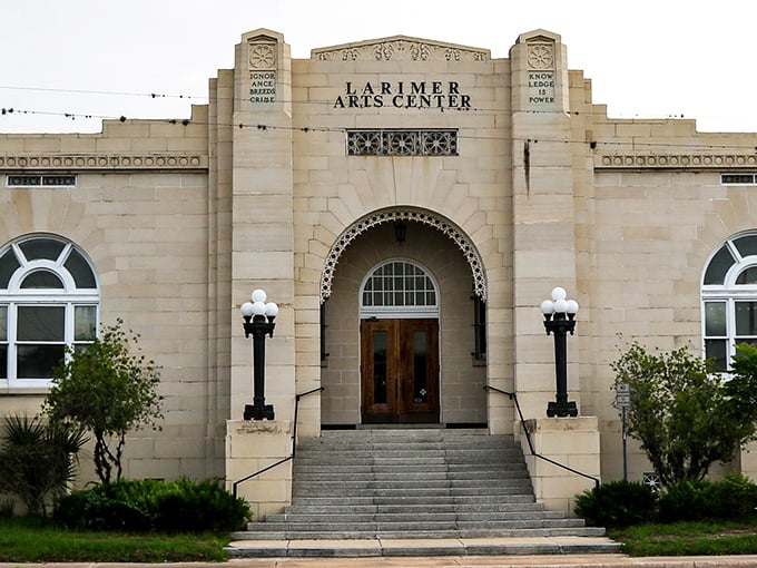The Larimer Arts Center's Art Deco façade promises cultural experiences without the pretension or parking nightmares of big-city venues.