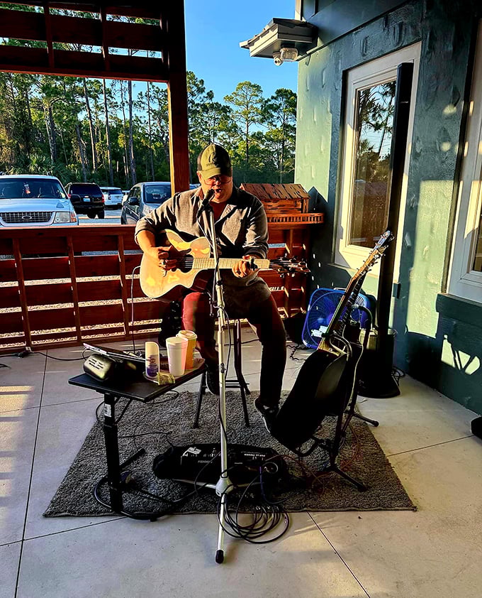 Live music on the patio adds the perfect soundtrack to your seafood feast. Some places just understand the complete experience.