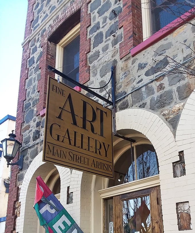 Fine Art Gallery on Main Street—where the "struggling artist" might actually be your neighbor who also volunteers at the fire department.