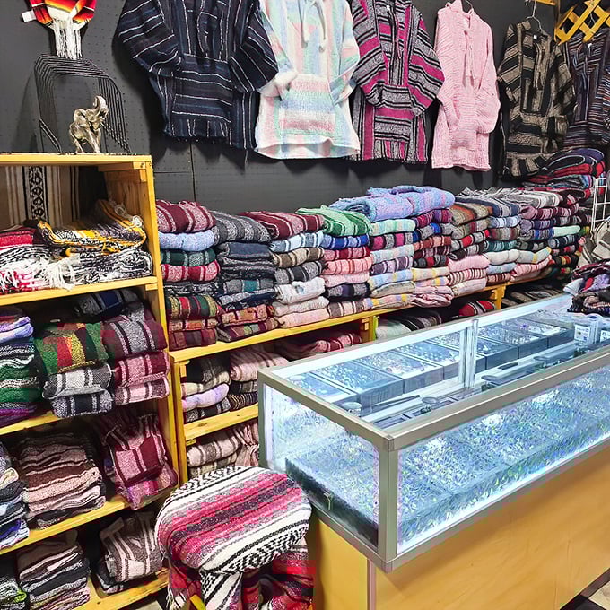 Colorful Mexican blankets add warmth and culture to any space while keeping budgets beautifully intact.
