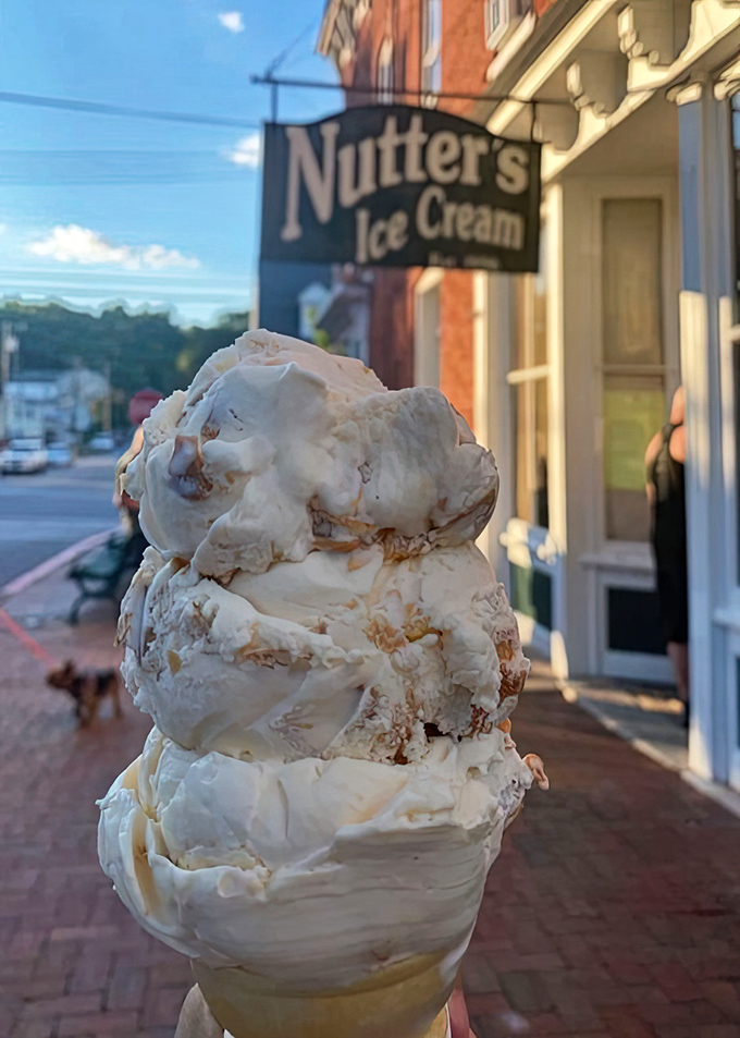 The kind of ice cream that makes you close your eyes on the first bite, as if to better focus on the flavor symphony happening in your mouth.