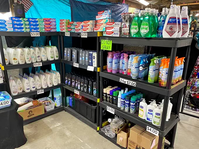 The household essentials aisle – where savvy shoppers know these everyday items cost a fraction of what you'd pay at those big-box retail temples.