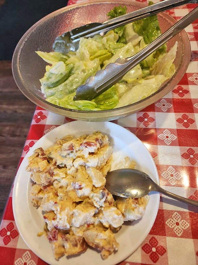 A salad that knows its role – crisp, refreshing, and the perfect palate cleanser between the parade of hearty Basque delights.