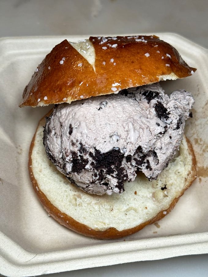 The pretzel-ice cream sandwich: when Philly's two favorite foods decide to get married and live happily ever after.