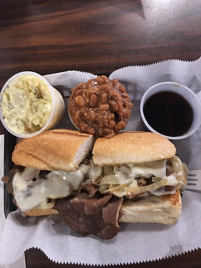 A prime rib sandwich that doesn't just satisfy hunger—it abolishes it, sending your taste buds thank-you notes for days afterward.