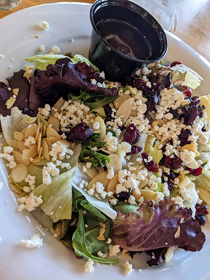 A salad that doesn't feel like punishment. Loaded with goodies that make eating greens feel like you're getting away with something deliciously naughty.