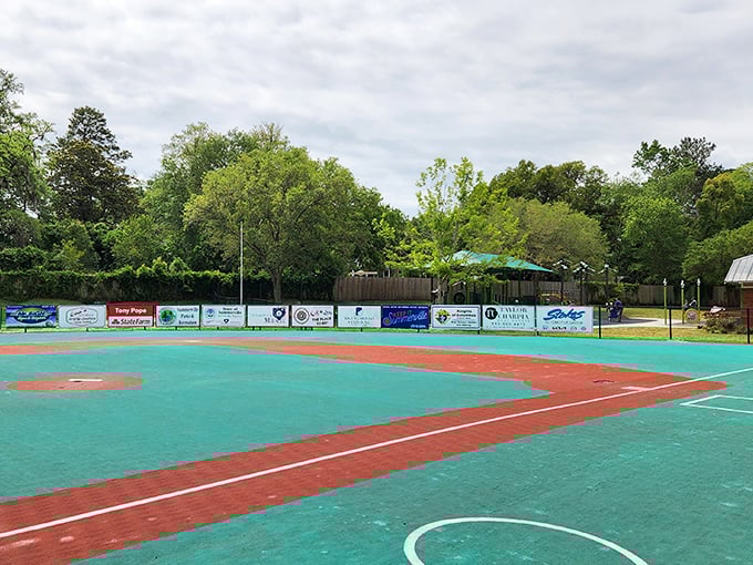 This vibrant sports court proves that Summerville takes its recreation seriously—the only thing missing is a scoreboard for competitive Southern hospitality.
