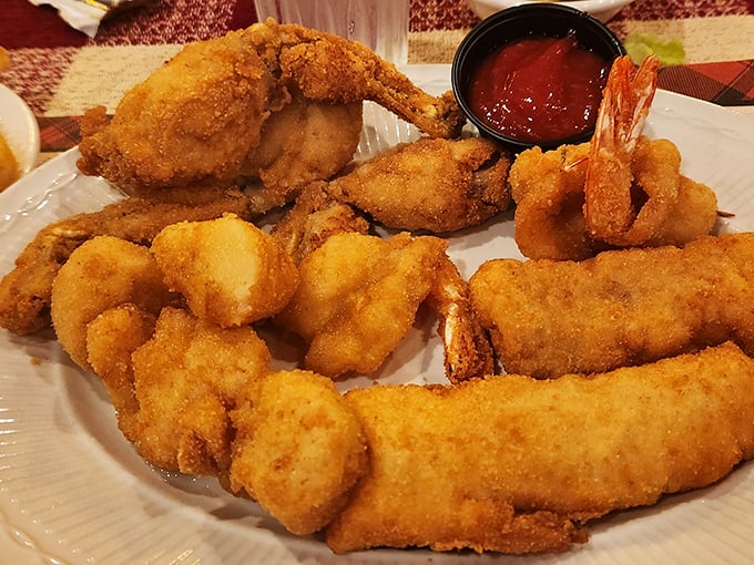 The Friday fish fry—Wisconsin's weekly religious experience. Golden-battered perfection that makes you understand why people line up every week.