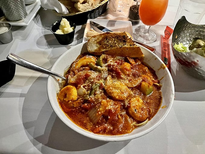 This isn't just shrimp Fra Diavolo; it's a spicy Italian vacation in a bowl that would make even your most judgmental relative nod in approval.