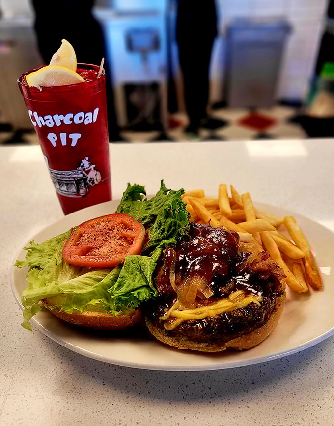 The Smokey Mountain Burger arrives like a delicious architectural achievement, with layers of flavor that make you wonder why you'd ever eat anything else.