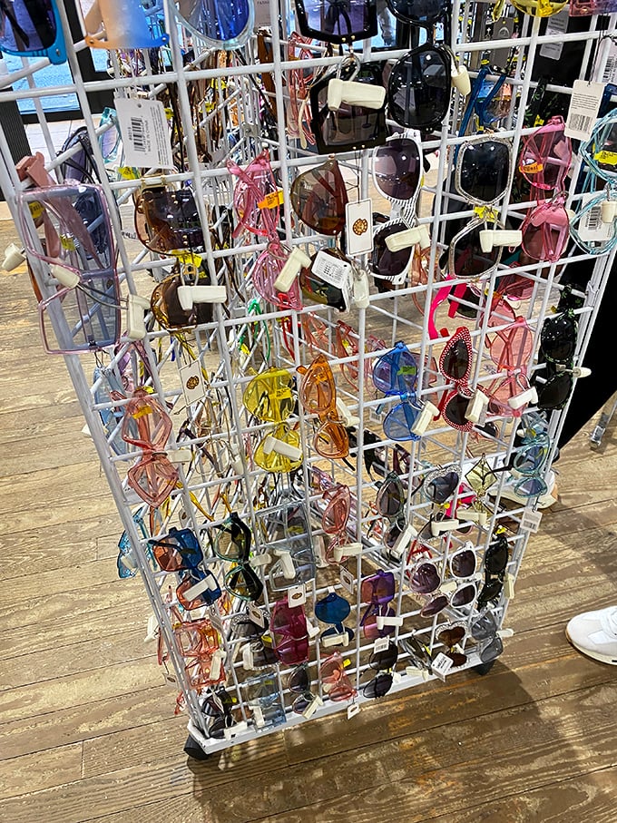 Sunglasses spin like a kaleidoscope of style, offering protection from both harsh sunlight and harsh fashion judgment.