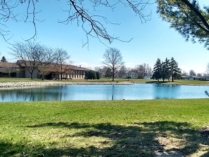 Tranquil waters reflect Berne's peaceful approach to life. This pond doesn't need Instagram filters—it's naturally this photogenic all year round.