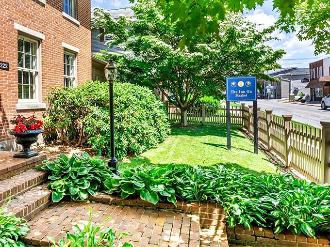 The Inn On Market's garden could make even non-gardeners contemplate buying gardening gloves and starting a hostas collection.