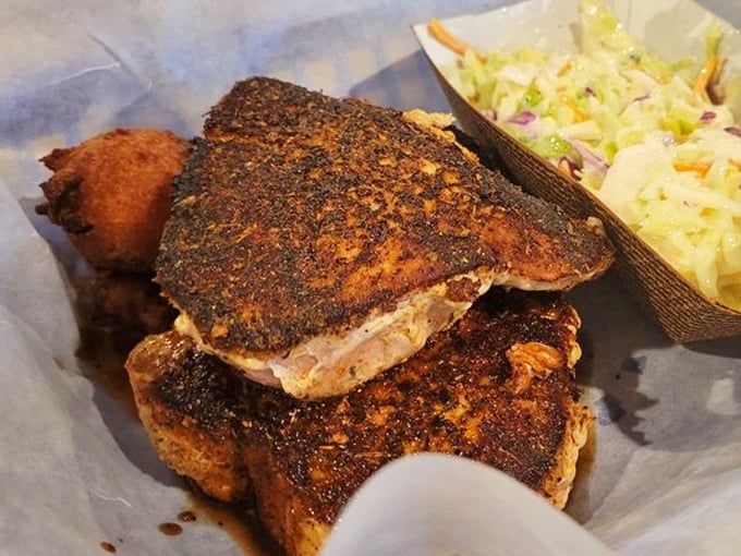 Blackened fish that doesn't hide behind sauce or garnish – just honest cooking that lets the ocean speak for itself.