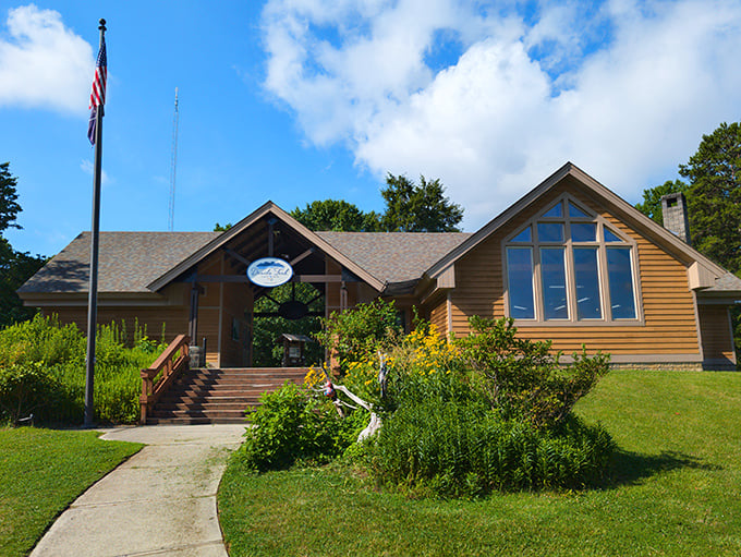Command central for adventure: The visitor center stands ready to transform city slickers into temporary wilderness experts with maps, advice, and local wisdom.