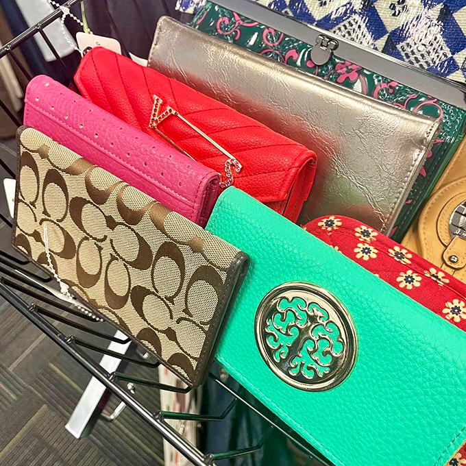 Designer handbags enjoying their second act—that teal statement piece is practically begging to accessorize your spring wardrobe.