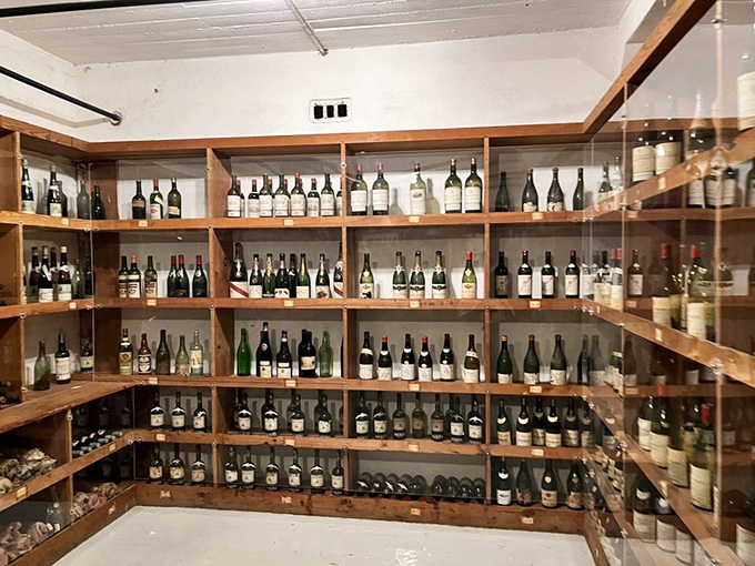 Not your average wine cellar, unless your average includes enough vintage bottles to survive several apocalypses in sophisticated style. Prohibition? What prohibition?