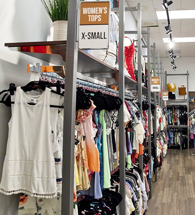 Women's tops organized by size—a revolutionary concept some retail giants still haven't mastered. Finding your fit just became refreshingly straightforward.