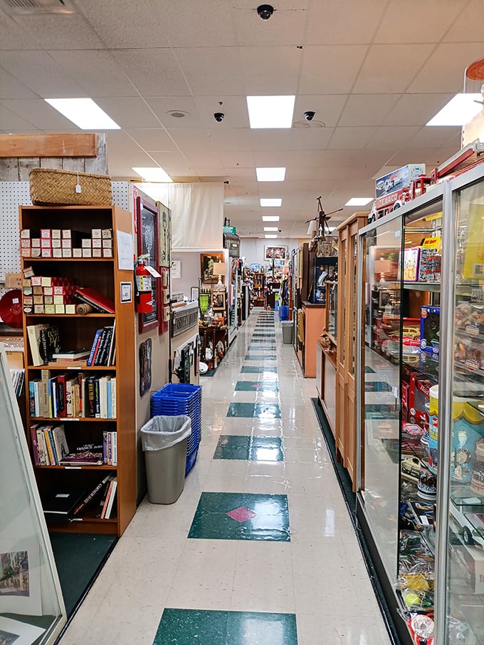 The checkerboard floors guide you through a labyrinth of memories, with treasures lurking around every corner like plot twists in a mystery novel.