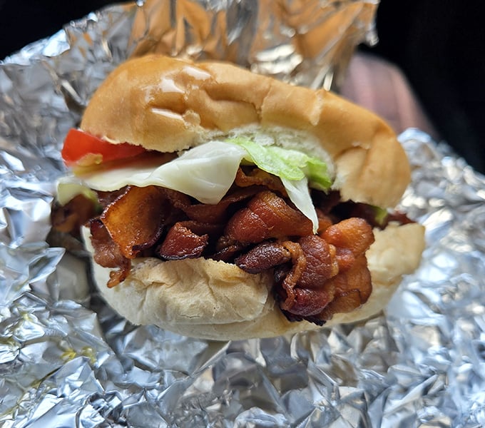 The BLT that's having an identity crisis as a bacon sandwich – and nobody's complaining about this delicious confusion.