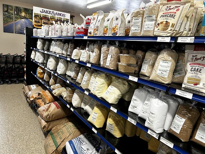 The baking aisle isn't just stocked—it's a museum of possibility. Each bag contains weekend projects waiting to happen.