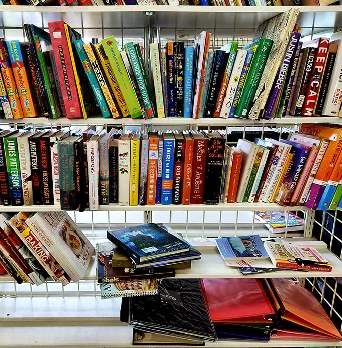 Bookworms beware—you might need to cancel your afternoon plans. These shelves hold dog-eared paperbacks and coffee table tomes at prices that make bibliophiles giddy.