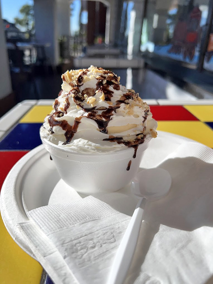This chocolate sundae isn't just dessert—it's therapy in a cup, with whipped cream, hot fudge, and zero regrets.