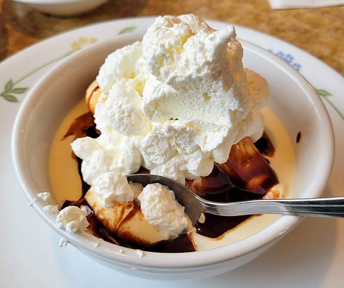 A hot fudge sundae that takes you straight back to childhood – when dessert was the ultimate reward and calories didn't exist.