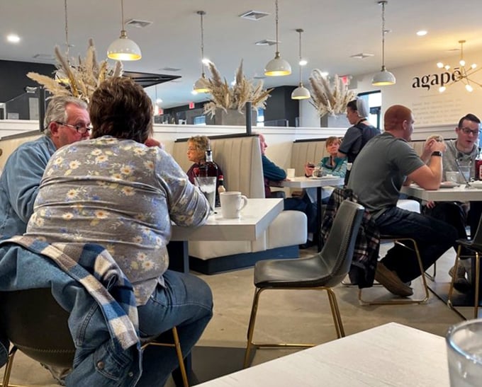 The true measure of a local gem: tables filled with regulars who know exactly where to find comfort on a plate.