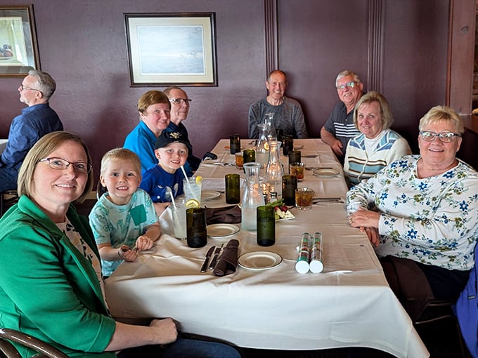 Multi-generational dining at its finest—where stories flow as freely as the drinks and nobody's checking their phones because real life is happening.