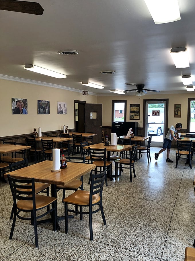 The dining room—where strangers become friends over shared tables and the universal language of "mmm" replaces the need for fancy conversation.