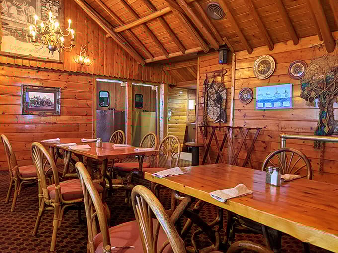Rustic charm meets comfortable seating in dining rooms where every meal feels like a special family celebration.