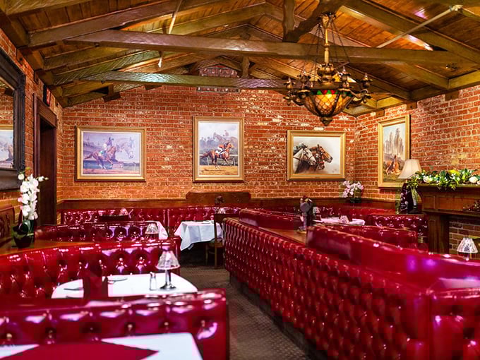 The dining room looks like it's been hosting power lunches and anniversary dinners since before Instagram could ruin the moment.