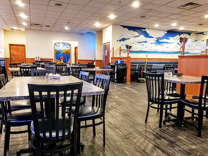 Where tables become community gathering spots – notice how nobody's looking at their phones when the food is this good.