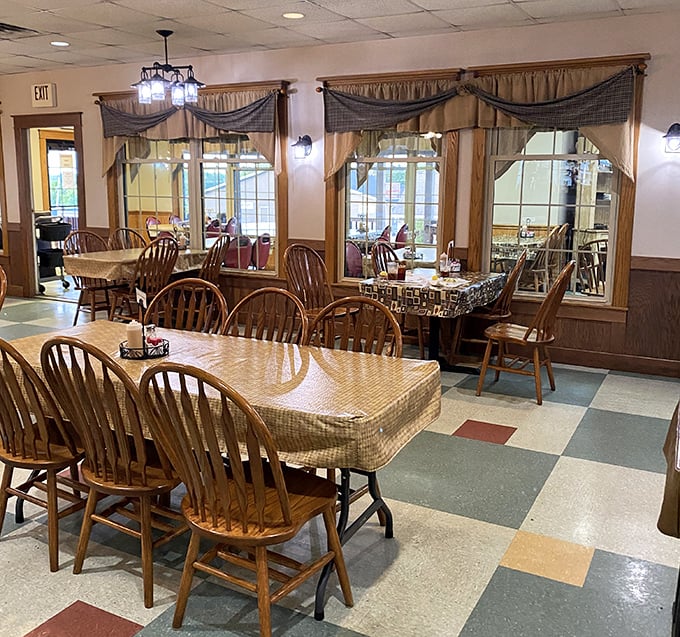 A dining room where memories are made between bites. Those Windsor chairs have heard decades of "mmms" and "you've got to try this."